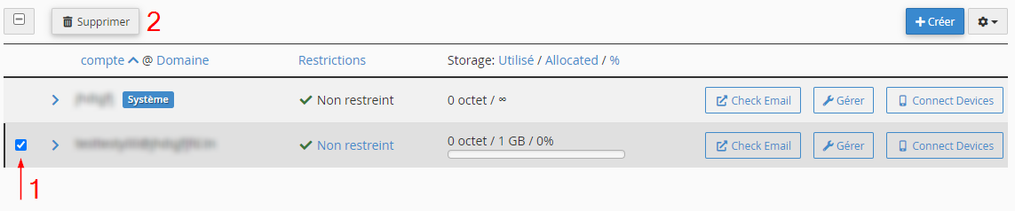 Panneau cPanel - Comment supprimer un compte email ? - Base de connaissances - Atlax